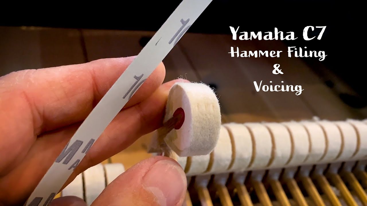 Yamaha C7 Hammer Filing & Voicing - YouTube
