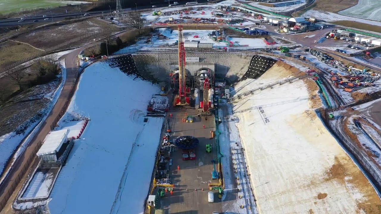 HS2 Chilterns Tunnel Progress Whatever the Weather - YouTube