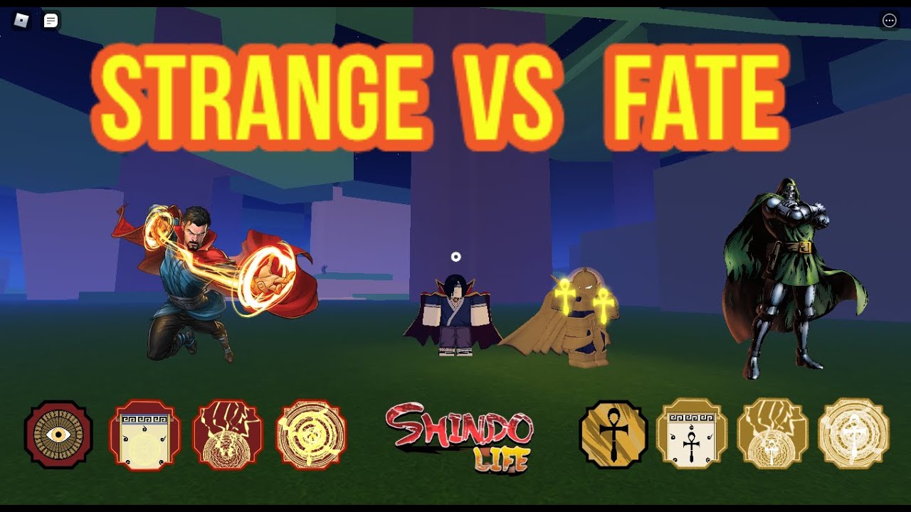 Showcase do Strange vs Fate no Shindo life - YouTube