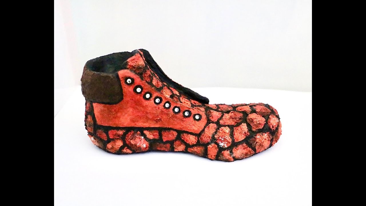 brick shoe sculpture - YouTube