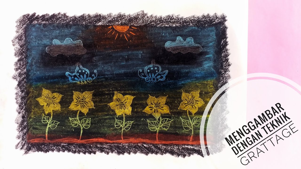 Membuat Tekstur Dengan Teknik Grattage || Bereksperimen Dengan Tekstur ...