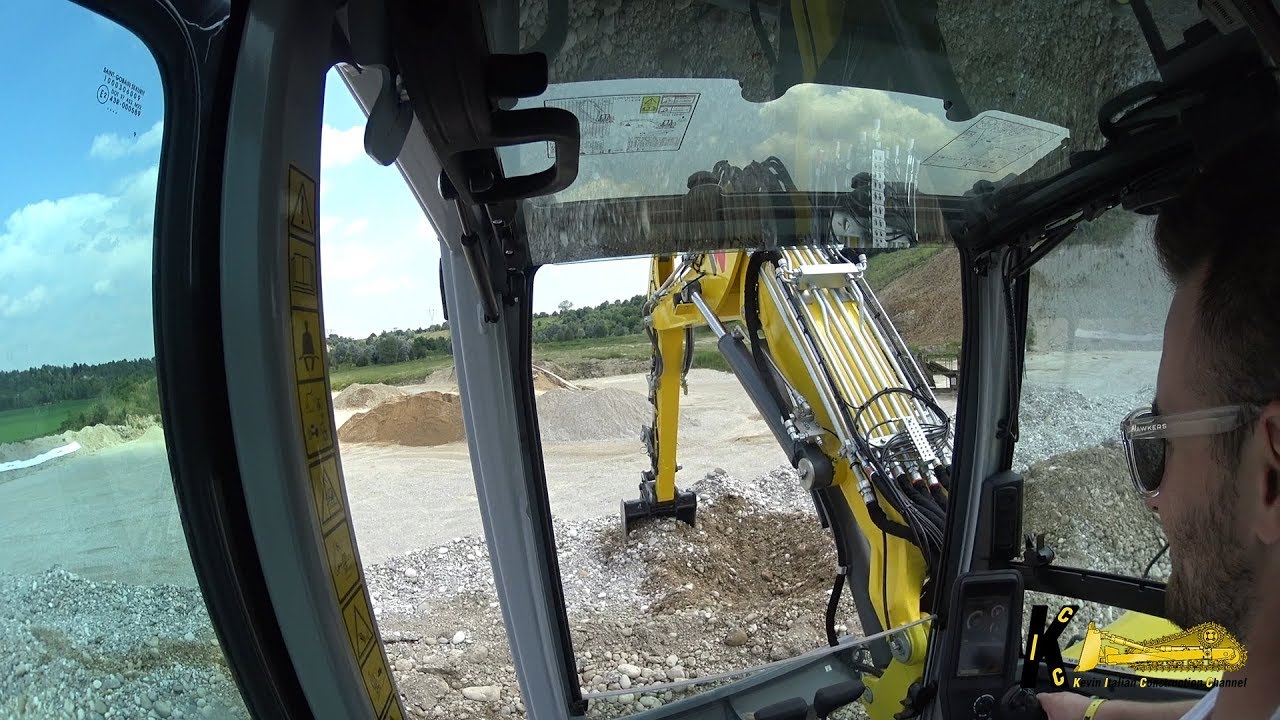 Wacker Neuson ET 90 Excavator Test Drive in a Gravel Pit - YouTube