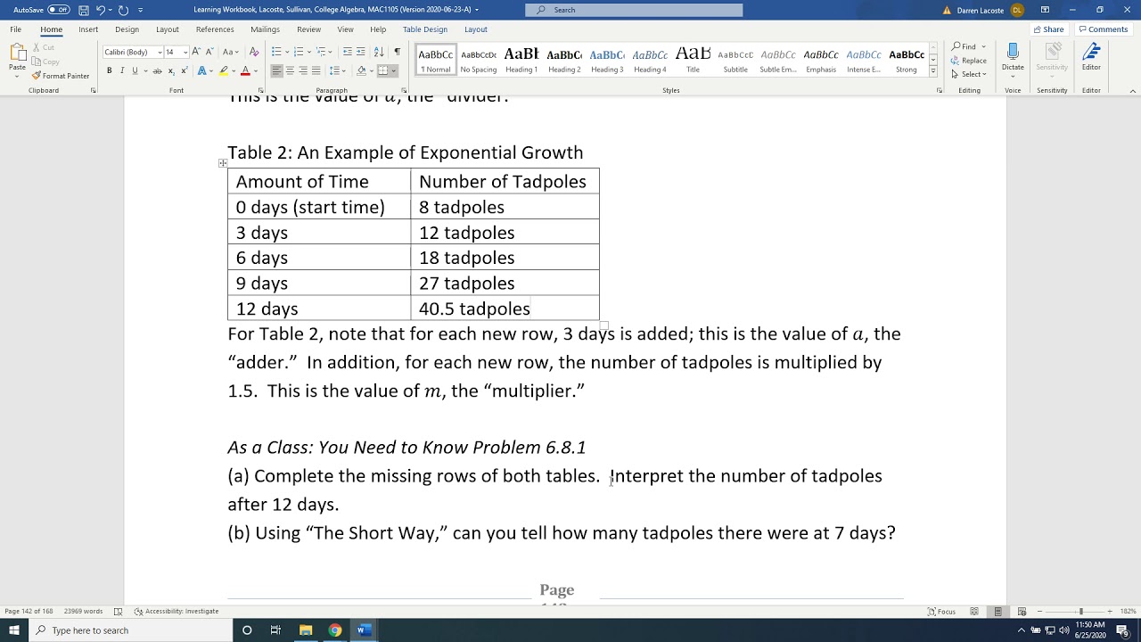 Using Patterns to Solve Exponential Growth and Decay Problems (Part 2 ...