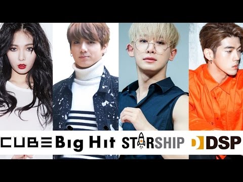 Most Viewed Music Videos From Big Hit, Cube, Starship, & DSP - YouTube