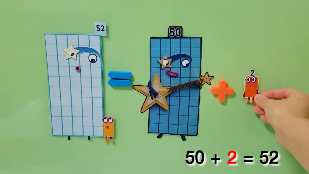 numberblocks how to add number 50 - making numberblocks 51 to 59 ...