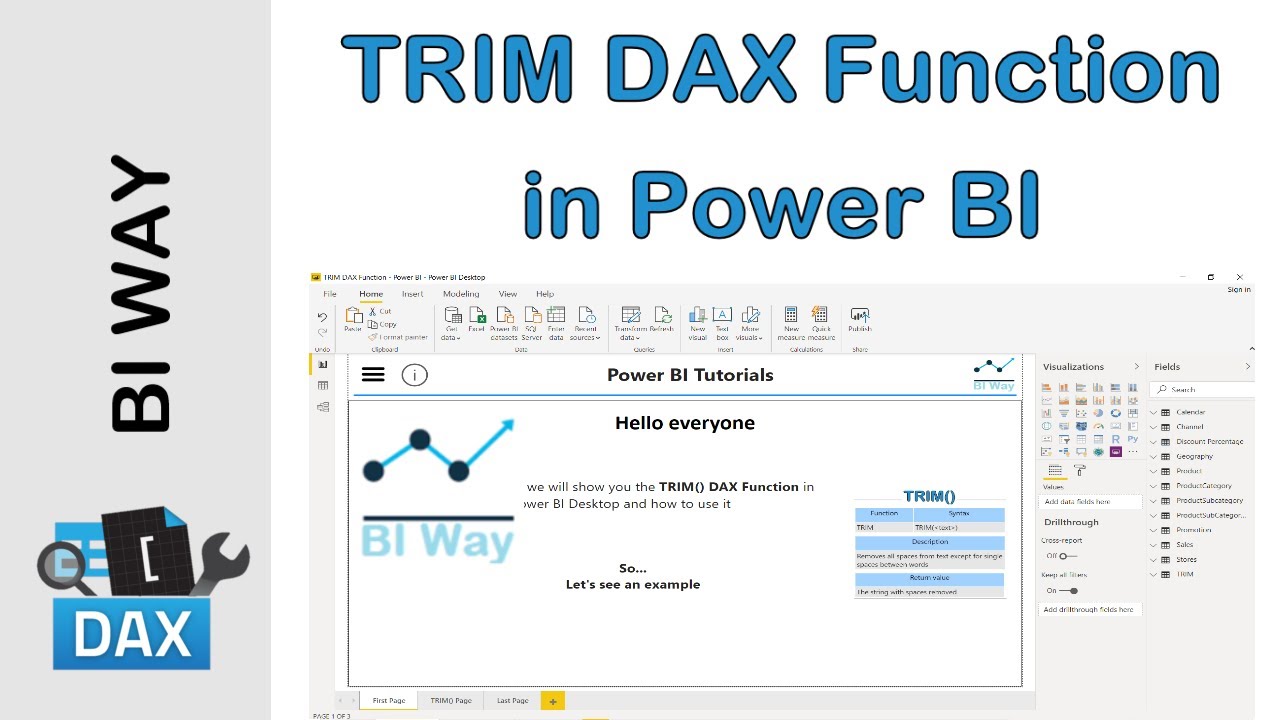 DAX Language TRIM Function In Power BI YouTube DAX Language TRIM Function In Power BI YouTube