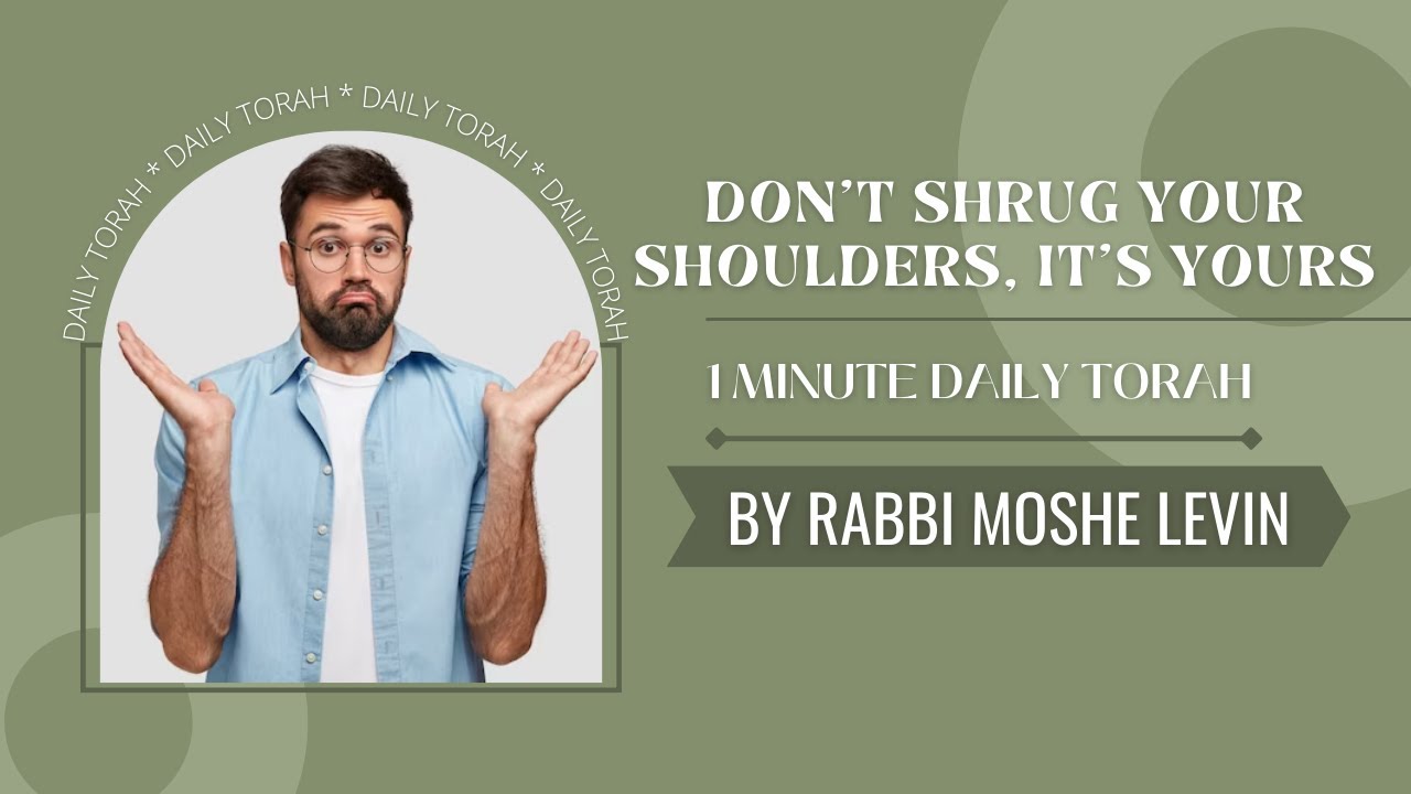Don't Shrug Your Shoulders, It's Yours - YouTube