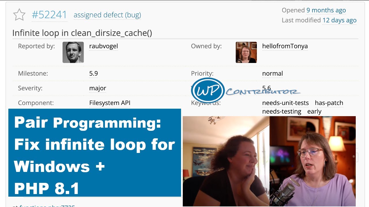 Fix Infinite loop on Windows + PHP 8.1 | Pair Programming | WP ...