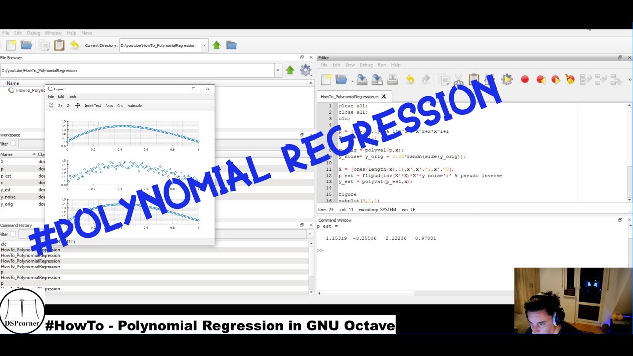Howto Polynomial Regression In Gnu Octave Youtube