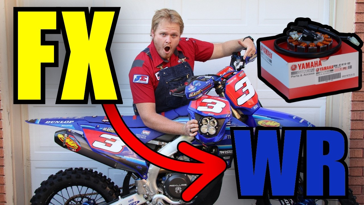 YZ450FX to WR450F Conversion: How to Add a Headlight & Stator for Night ...