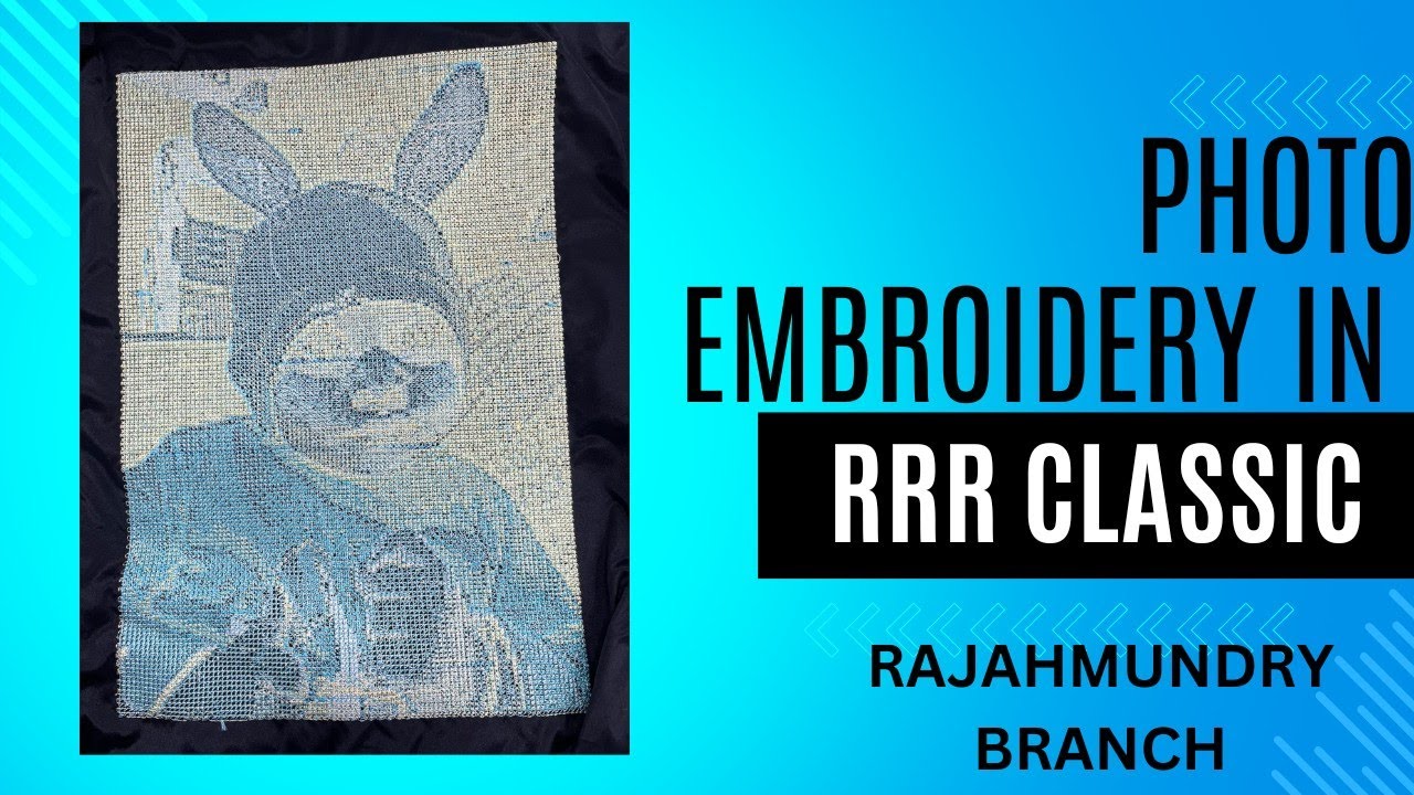 Photo Embroidery in RRR Embro solution #photoembroidery # ...