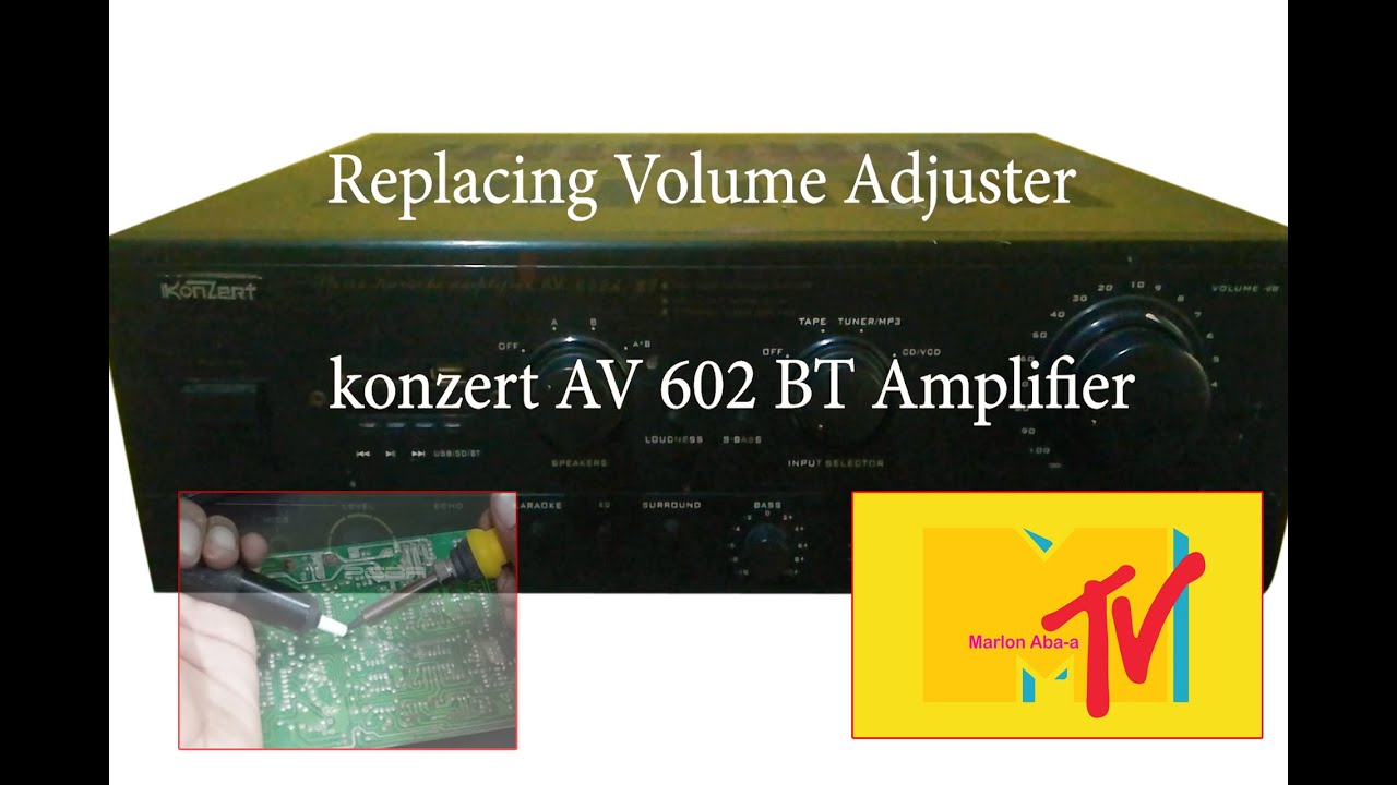 Konzert AV 602 Potentiometer Replacement - YouTube
