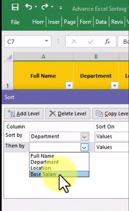 New Excel Advance Sorting Function 👊🏻 [Tips & Tricks] #shorts # ...