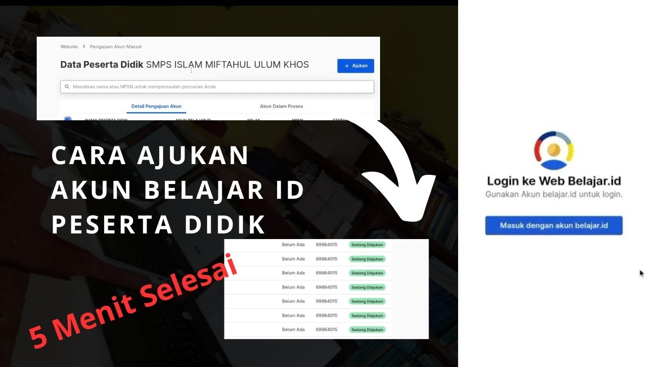 CARA MENGAJUKAN AKUN BELAJAR ID PESERTA DIDIK || TUTORIAL EDUCATION - YouTube