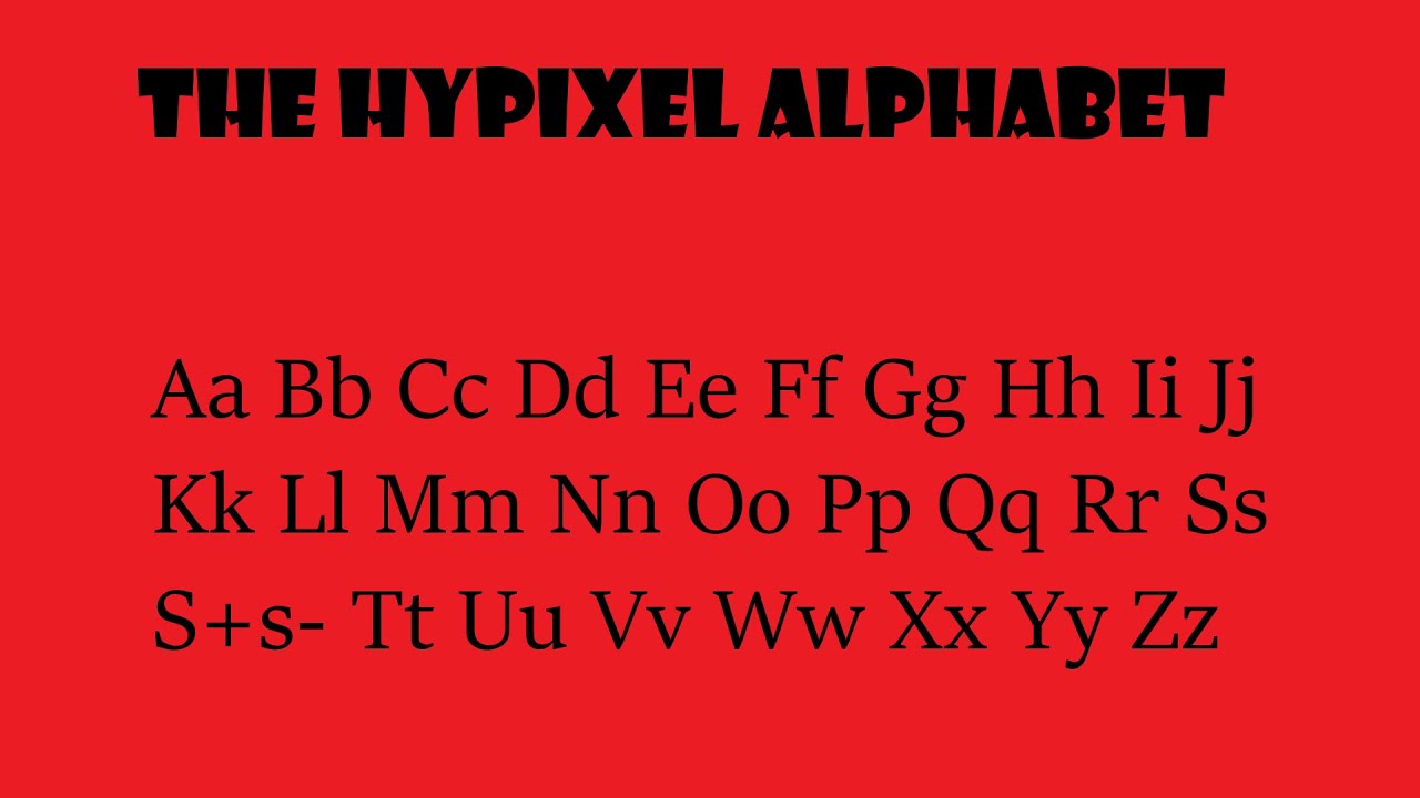 Learning the Alphabet with Hypixel Skyblock! - YouTube
