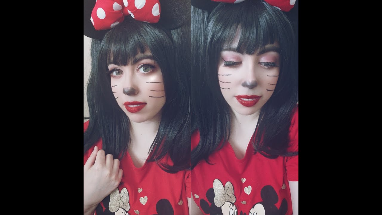 Tutorial Minnie Mouse (Original Version) Makeup & Cosplay :3 - YouTube