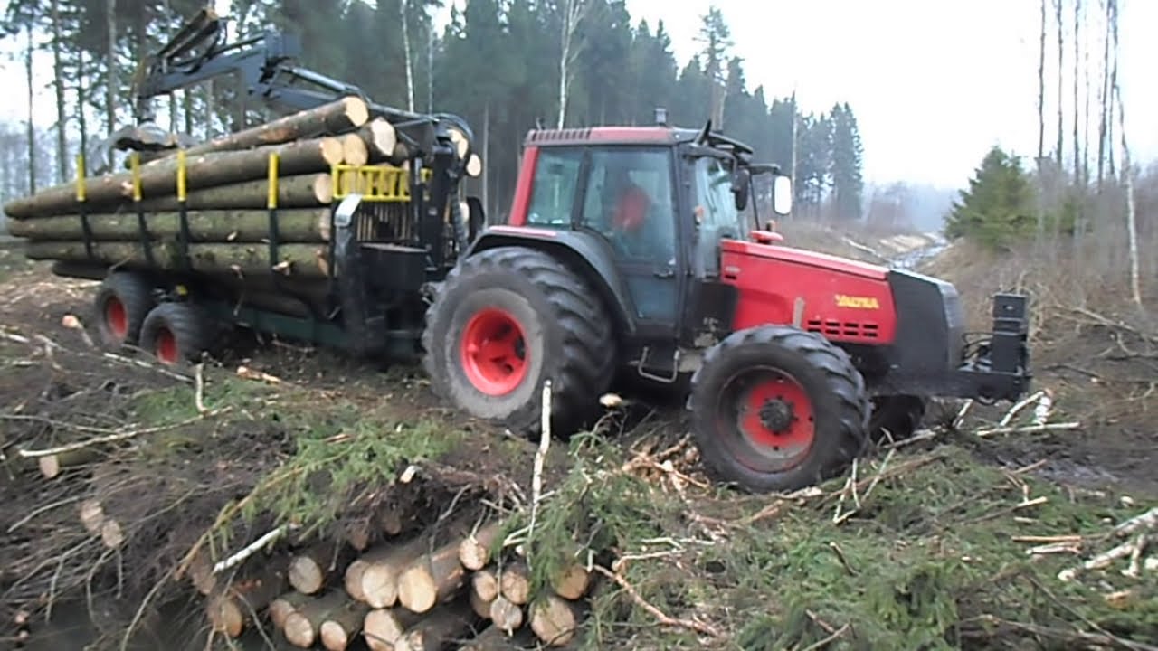 Valtra good forestry tractor - YouTube
