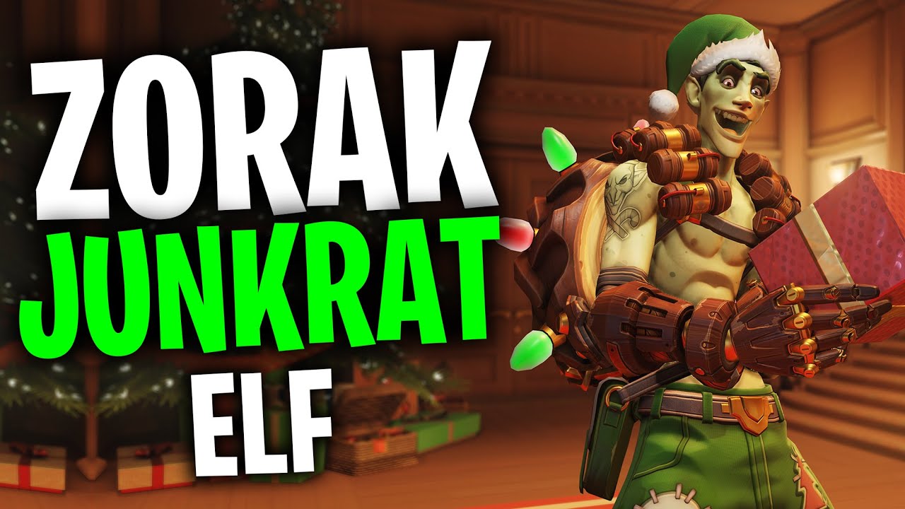 OVERWATCH - JUNKRAT "ELF" SKIN GAMEPLAY! - YouTube