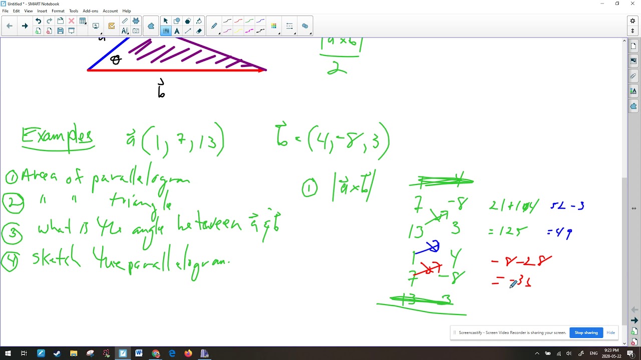 MCV4U Applications of Vector Multiplication - YouTube