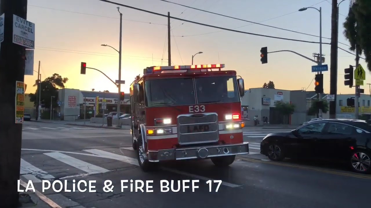 Lafd engine 33 responding from 46s - YouTube