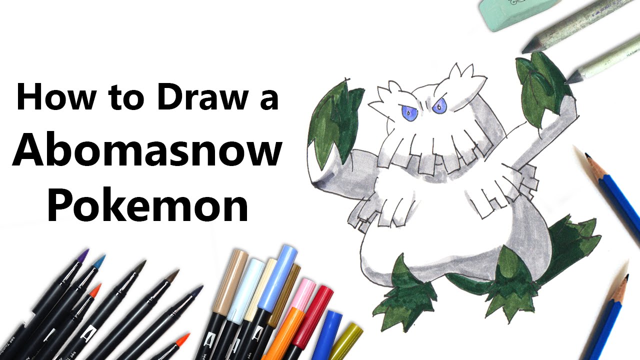 How to Draw Abomasnow from Pokemon [Speed Drawing] - YouTube
