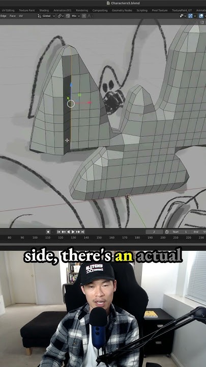 Creating Curvature & Symmetry in 3D Game Characters with Edge Loops in Blender - 3.3: Spooky ...