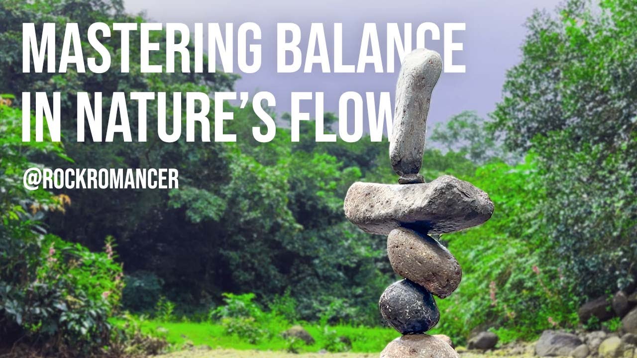 Rock Balancing in Flowing Water | Calming Minimalist Art in Nature ...