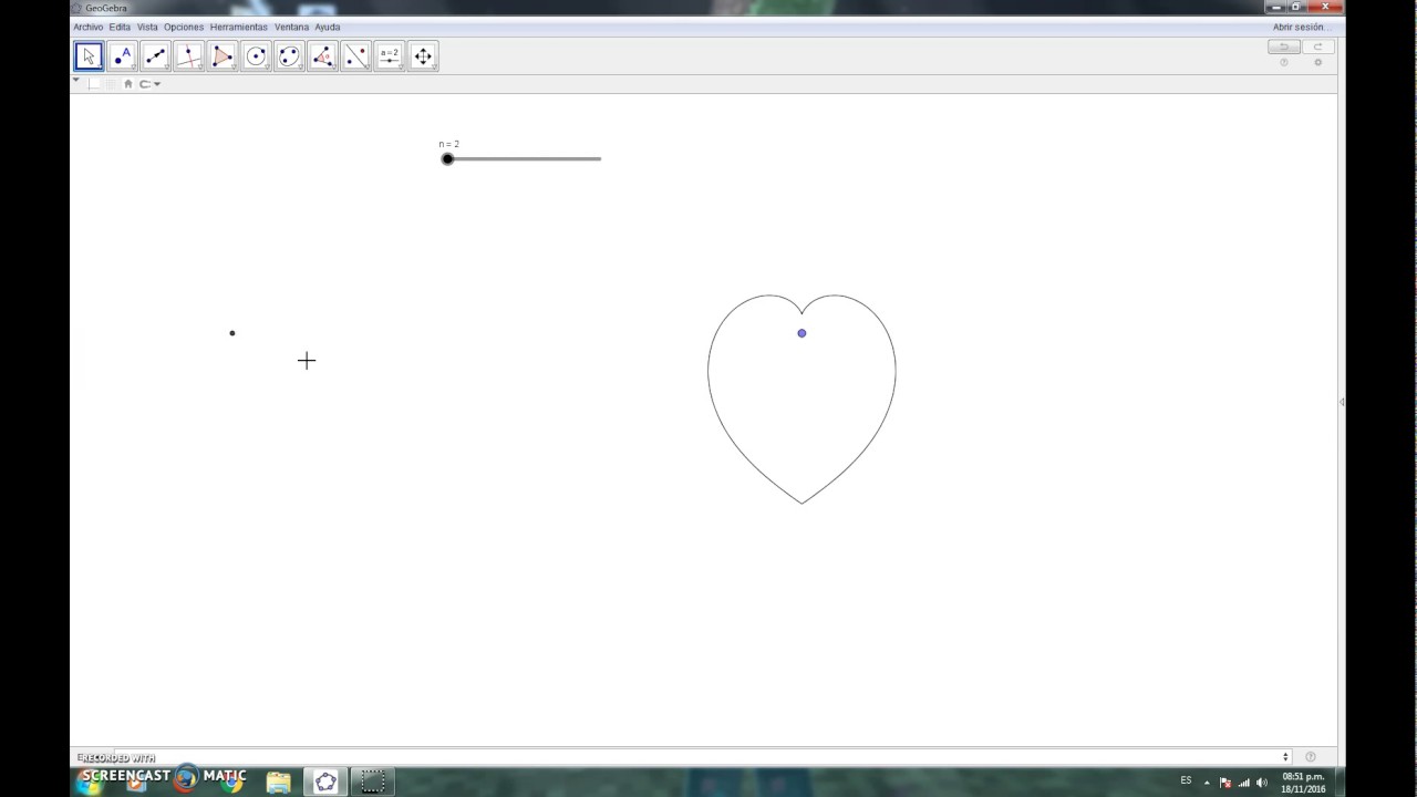 corazón en geogebra - YouTube