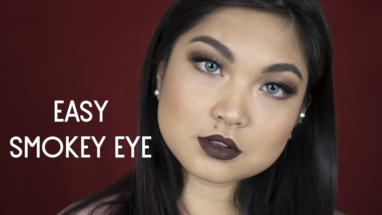 EASY NEUTRAL SMOKEY EYE TUTORIAL | IRIS BEAUTY CONTACTS - YouTube
