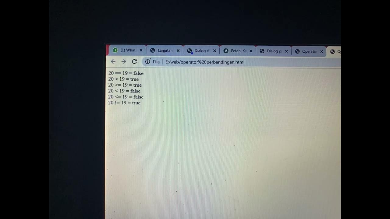 Lanjutan pemograma web pengenalan java script - YouTube