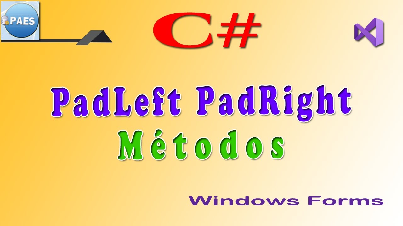 C#, métodos PadLeft e PadRight. C Sharp Visual Studio 2019 - YouTube
