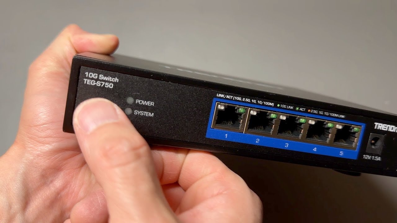 TRENDnet TEG-S750 10G 5-Port RJ45 Fanless Switch - YouTube