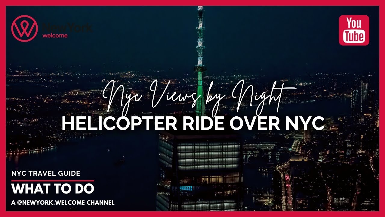 NEW YORK SKYLINE // Fly Over NYC at Night - (TOP LANDMARKS UP-CLOSE ...