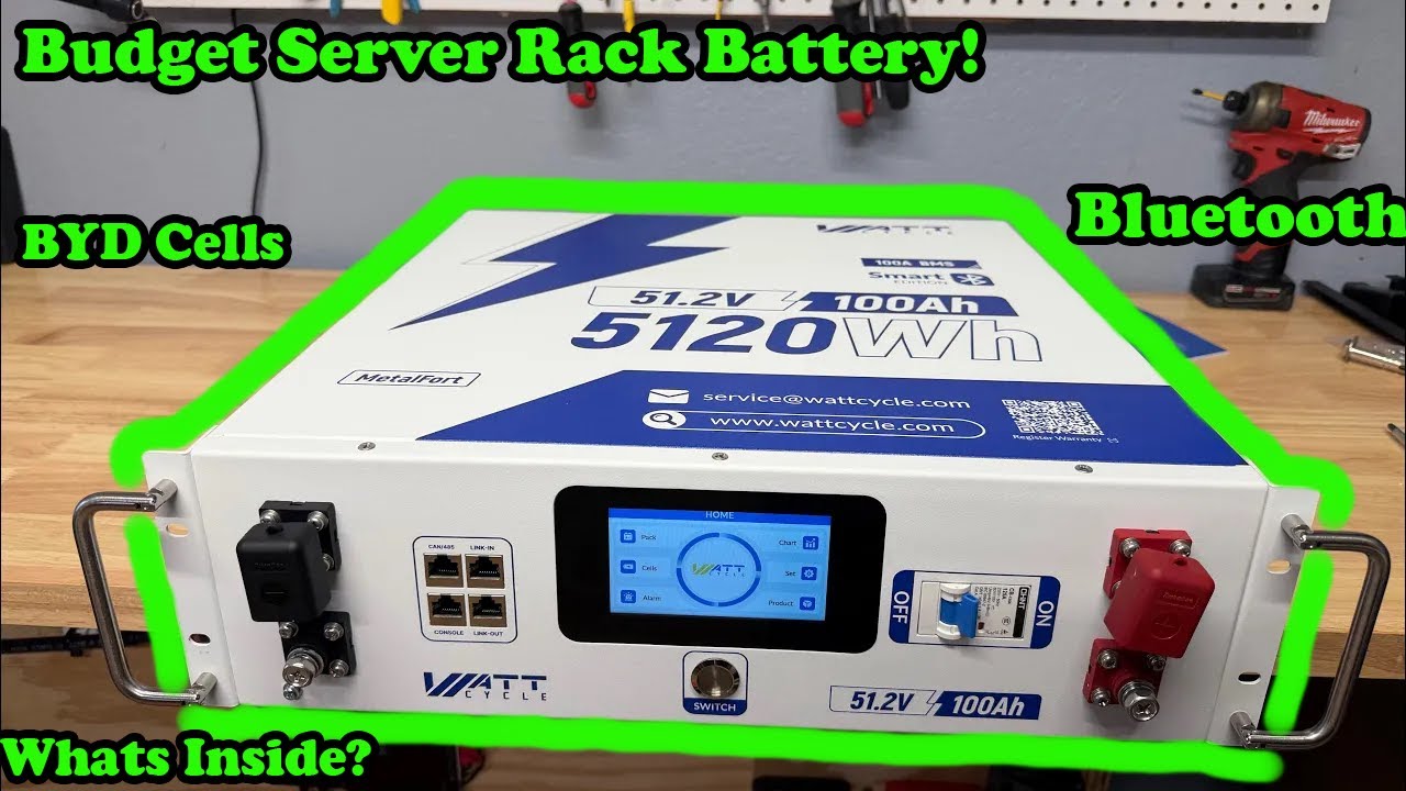 699$ Wattcycle 48 Volt 100Ah 3U Smart server rack battery! Testing ...