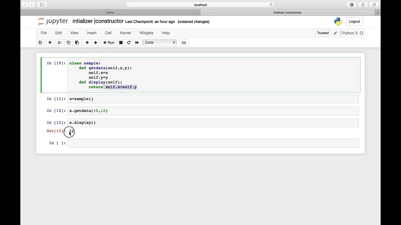 Python Constructors Initializer Youtube