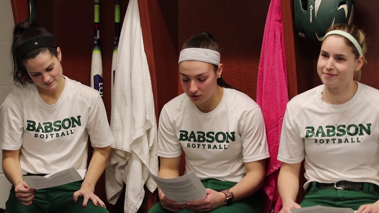 Babson Softball: Bauer Gives Back - YouTube