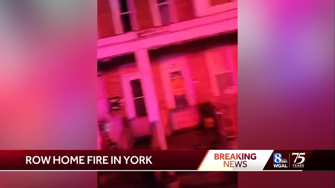 Row home fire in York - YouTube