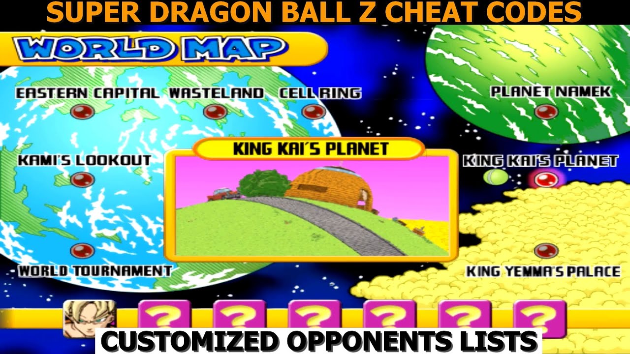 Super Dragon Ball Z Cheats : New Random opponents lists for the ...