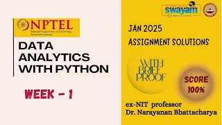 Data Analytics With Python Week 5 Solution Answers 2025 January Nptel Swayam Iit Nptel Guide Mp3 ...