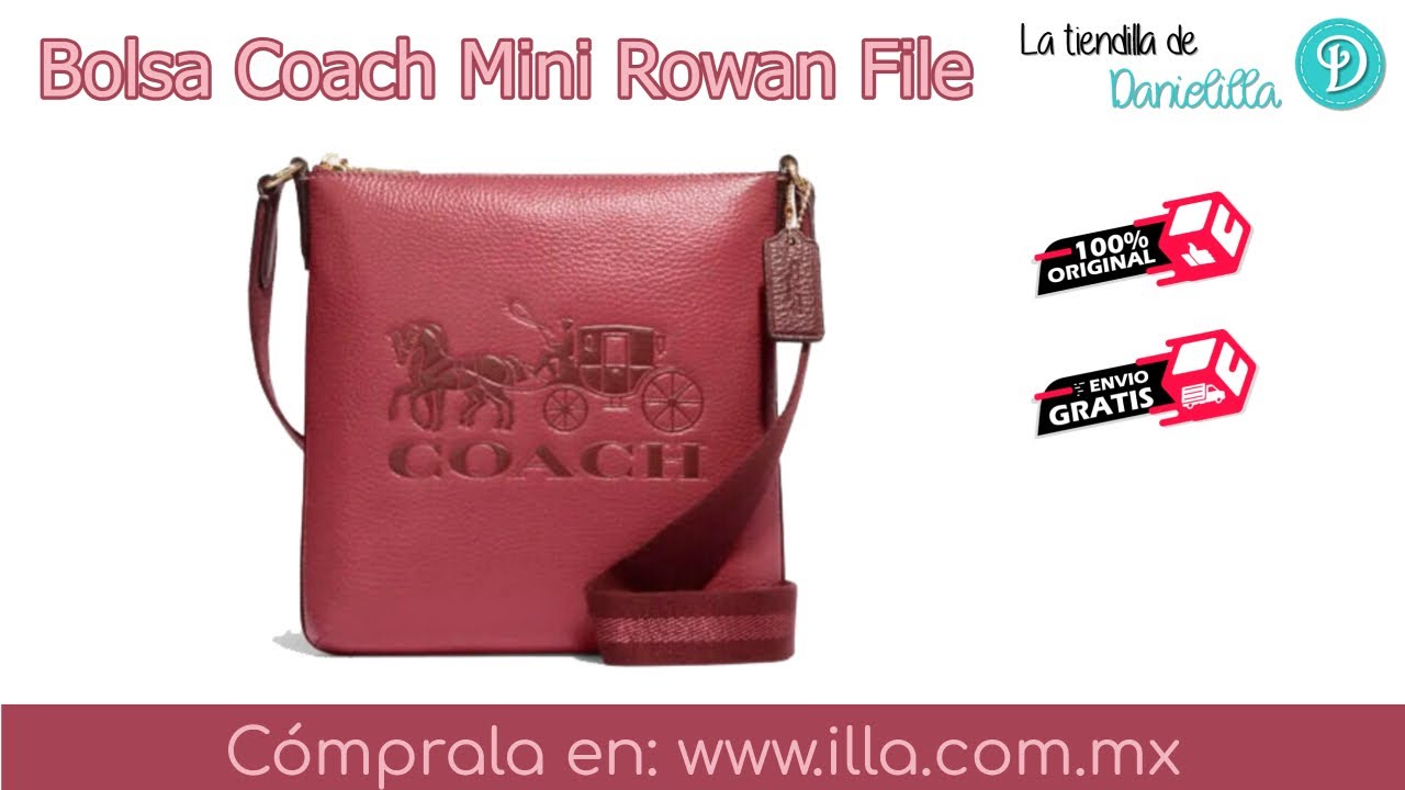 Bolsa Coach Mini Rowan File - Cherry TDD - YouTube