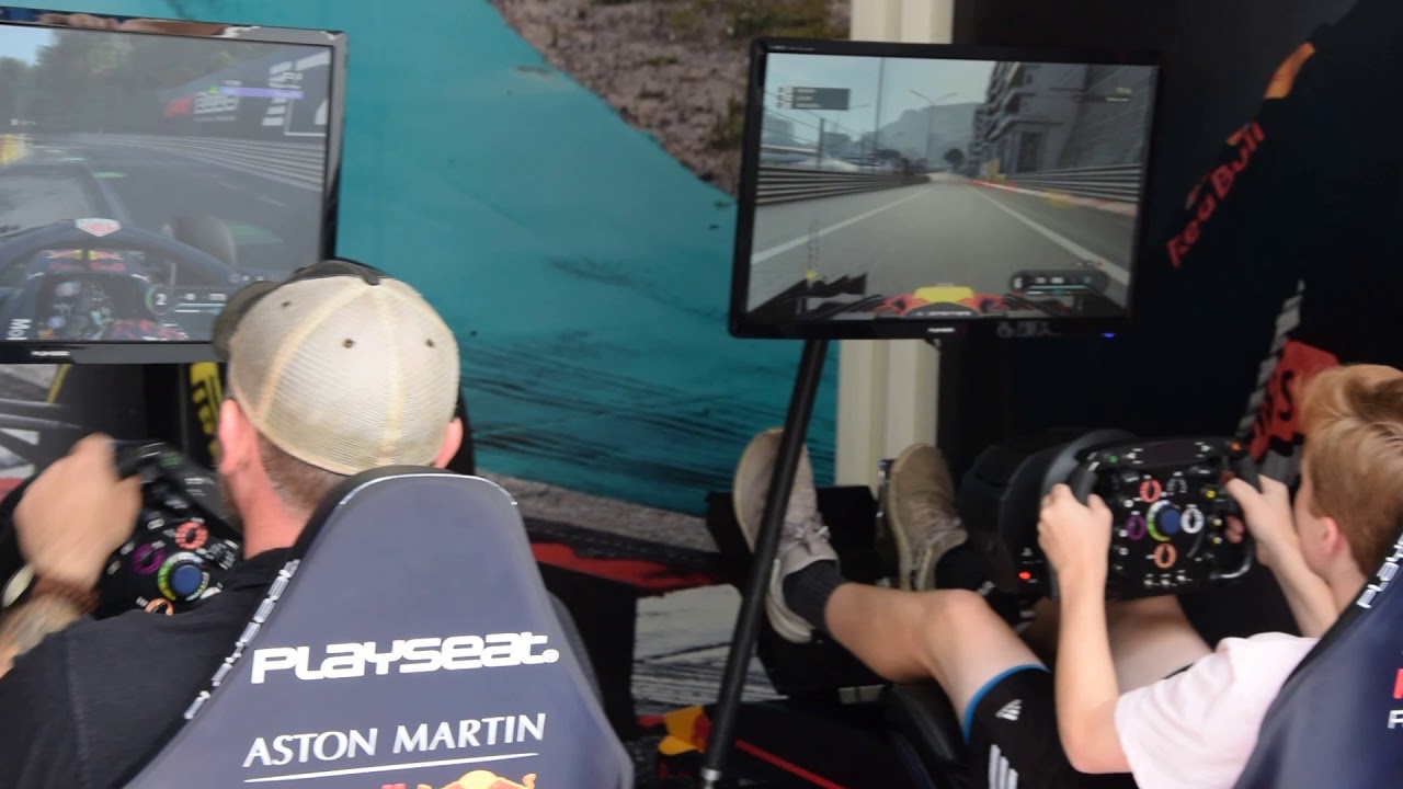Aston Martin Red Bull Racing games at the Fan Zone in Monaco 2019 - YouTube