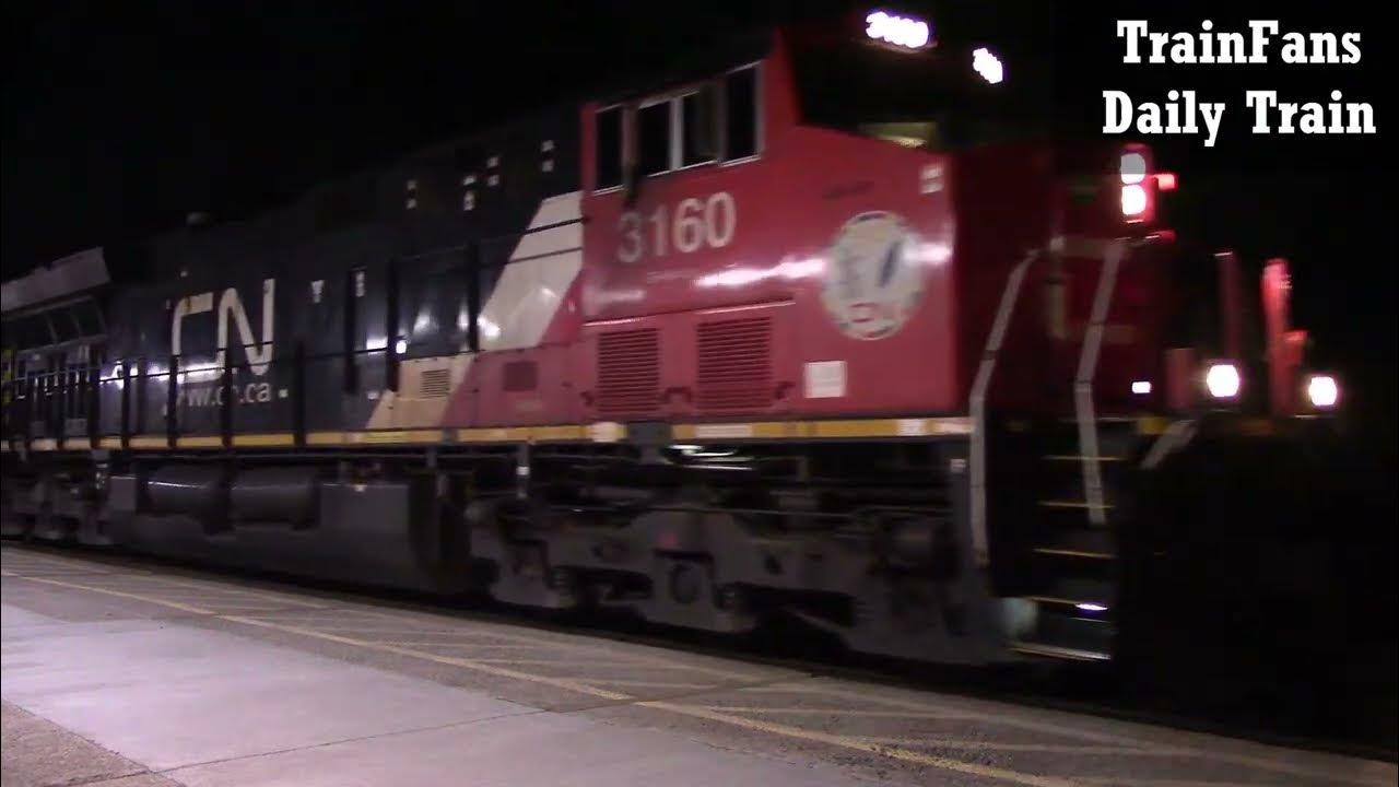 Manifest Train CN M301 With CN 3160 & CN 2779 Locomotives Sarnia - YouTube