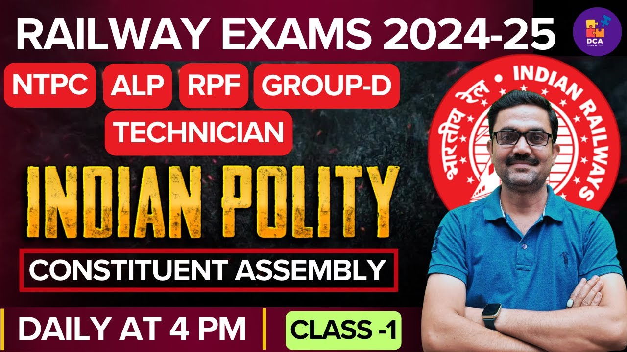 RAILWAY EXAMS 2024 | Railway POLITY Class-1 | NTPC / ALP /GROUP-D /RPF ...