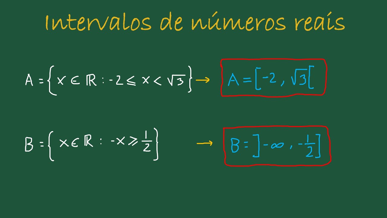 Intervalos de Números Reais | Exercícios resolvidos - YouTube