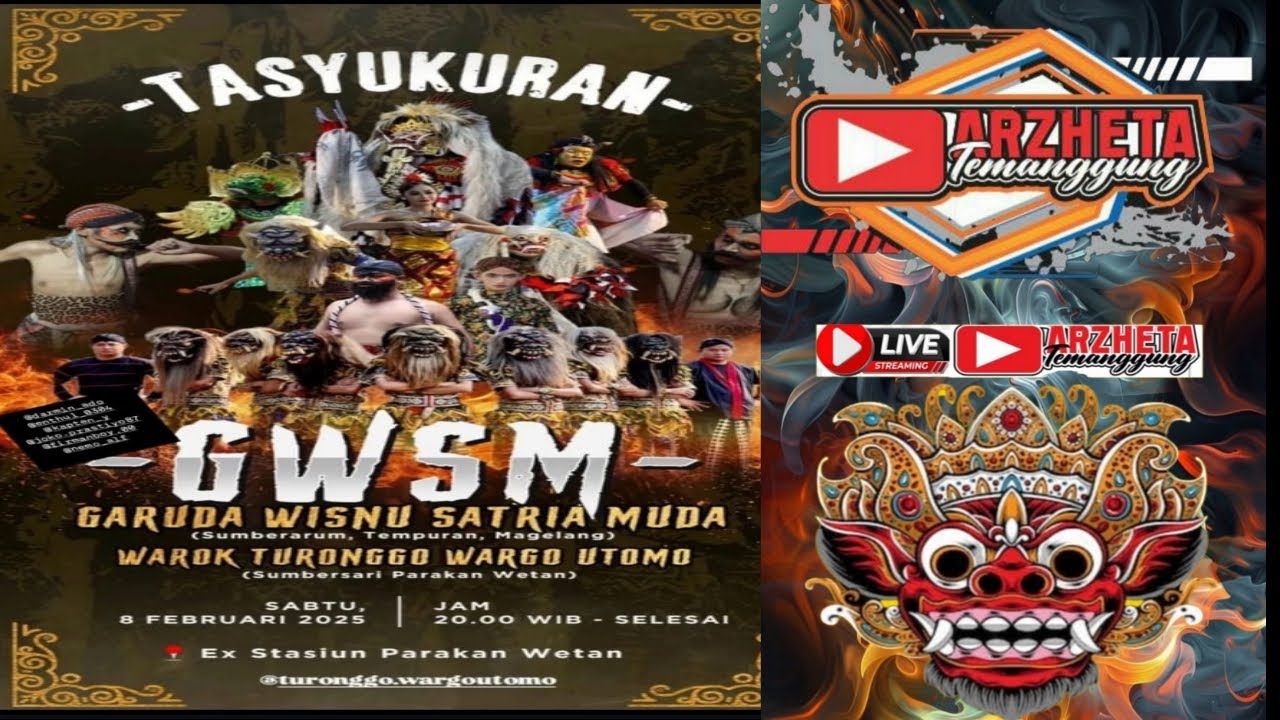 🔴 LIVE GWSM(GARUDA WISNU SATRIA MUDA) FEAT WAROK TURONGGO WARGO UTOMO ...