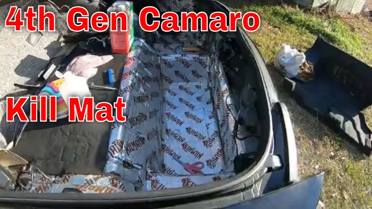 4th Gen Camaro Kill Mat hatch area. (Big difference) - YouTube