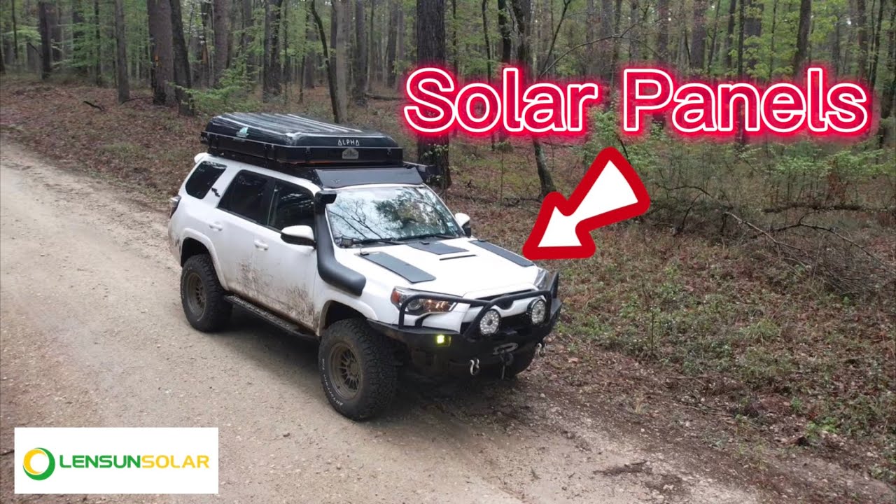 Overlanding Solar Panels | 4runner Lensun Hood Solar Panels #overland # ...