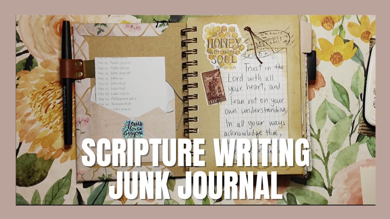 My New Scripture Writing Junk Journal Flip-through - YouTube