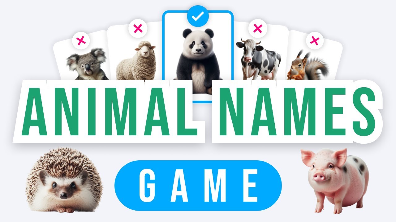 🎲 40 ANIMALS QUIZ GAME 🧠 Fun Learning for Toddlers and Kids ...