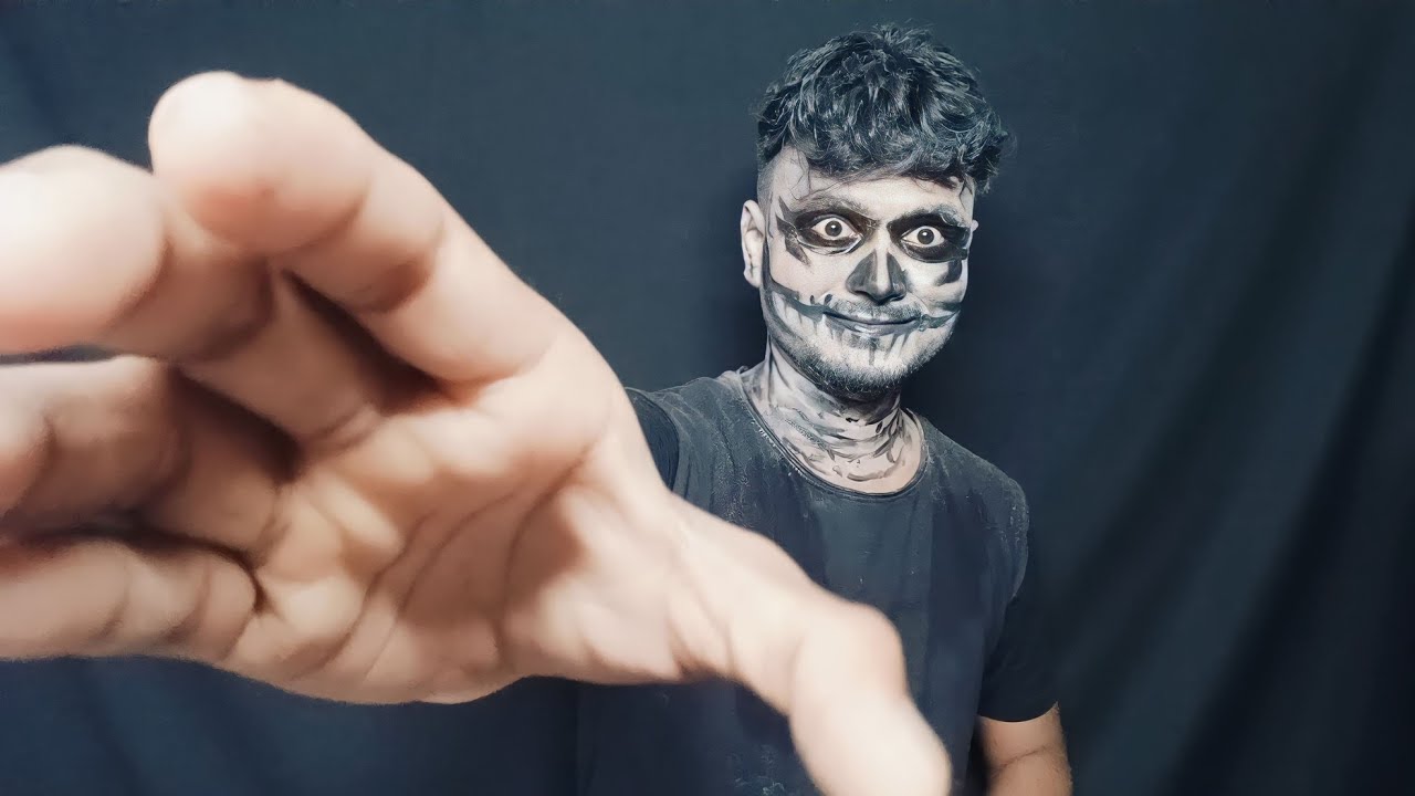 ASMR | Doing My Makeup For Halloween Party| 🕷🕸 Tate Skull Makeup ...